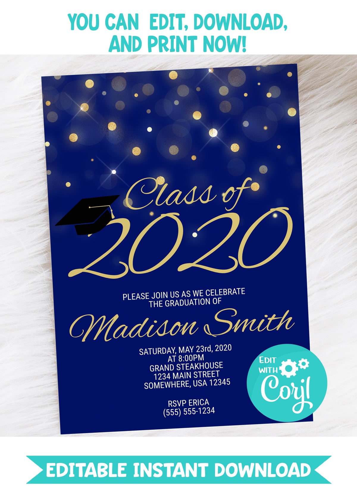Graduation Cookout Invitation Template